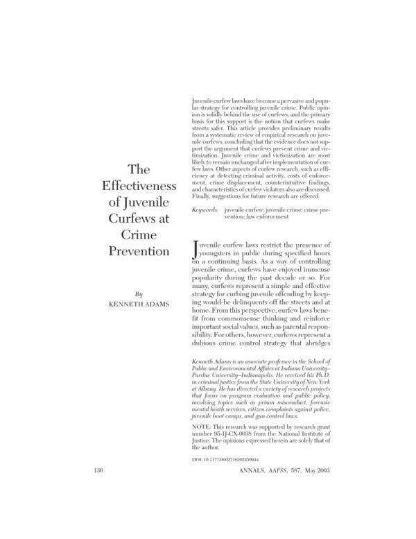 The-Effectiveness-of-Juvenile-Curfews-at-Crime-Prevention-pdf - NYRA